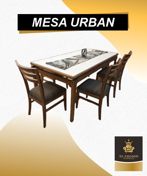 MESAS - BASE DE MADERA - El Coloso Muebles